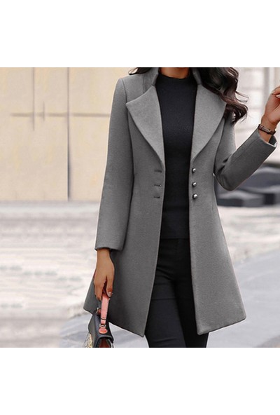 Incendio Kadın Kore Tarzı Dar Kesim Kaban (Yurt Dışından)