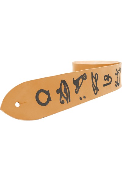 Tabaq - Hieroglyph - Hakiki Deri Gitar Askısı