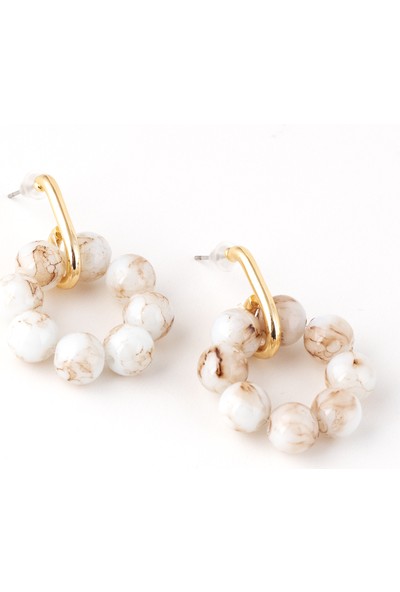 Sortie Accessories Özel Tasarım Yuvarlak Boncuk Küpe 202