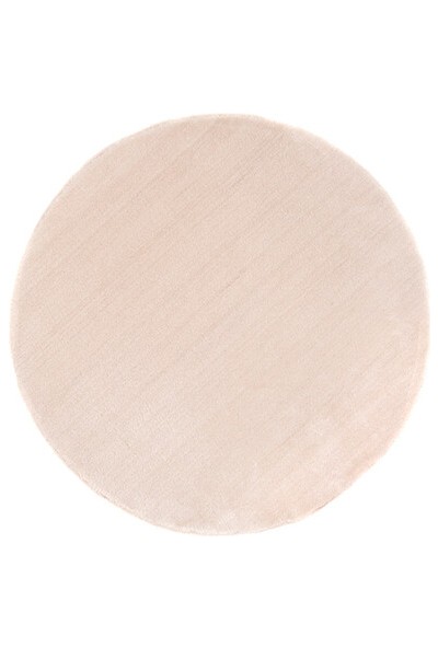 Sarar Yuvarlak Peluş Paspas 80 cm - Bej