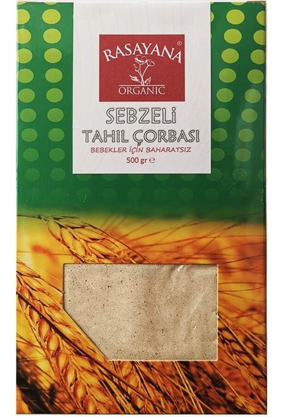 Rasayana Organik Sebzeli Tahıl Çorbası (Baharatsız, Bebek Çorbası) 500 gr