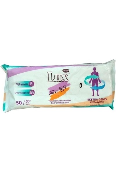 Lux Ekstra Geniş Vücut Temizleme Havlusu 50'li