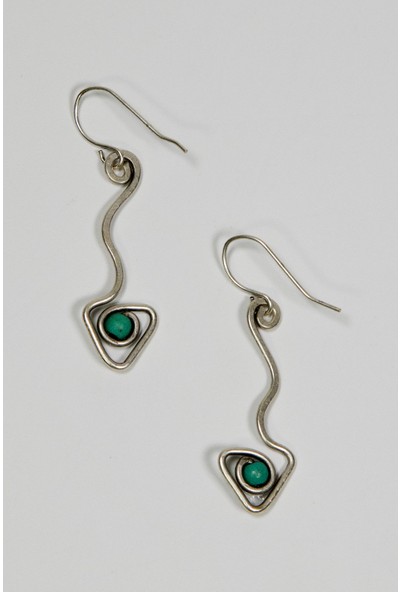 Lila Rosa Turkuaz Doğal Taşlı Pirinç Tasarım Küpe Lila Rosa Turkuaz Doğal Taşlı Pirinç Tasarım Küpe