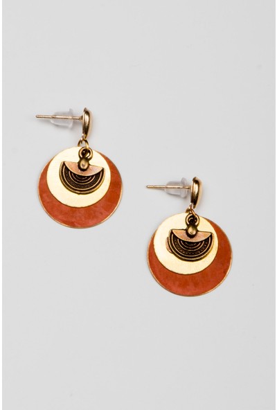 Lila Rosa Etnik Otantik Bakır Küpe Lila Rosa Etnik Otantik Bakır Küpe