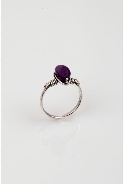 Lila Rosa Doğal Taşlı Özel Tasarım Yüzük Lila Rosa Doğal Taşlı Özel Tasarım Yüzük