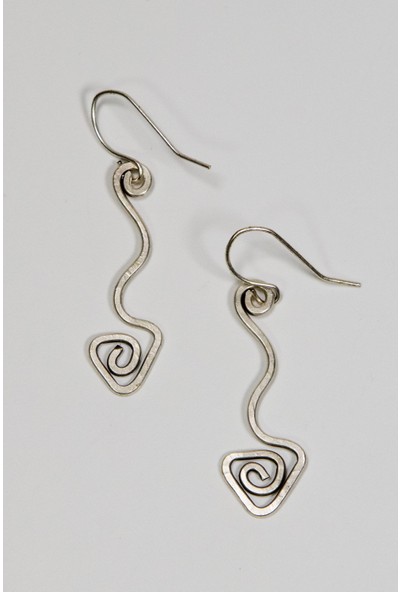 Lila Rosa Özel Tasarım Pirinç Küpe