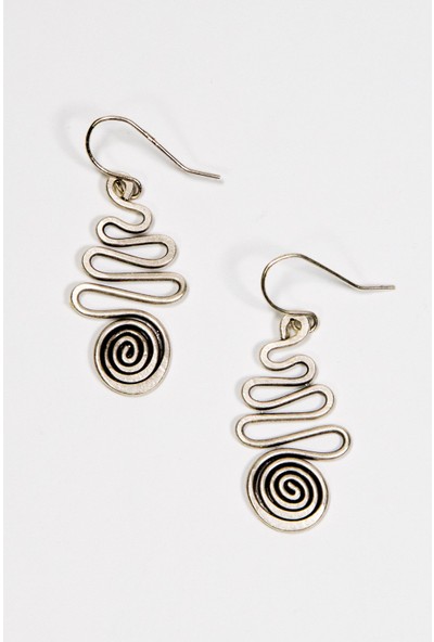 Lila Rosa Özel Tasarım Pirinç Küpe