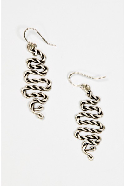 Lila Rosa Özel Tasarım Pirinç Küpe