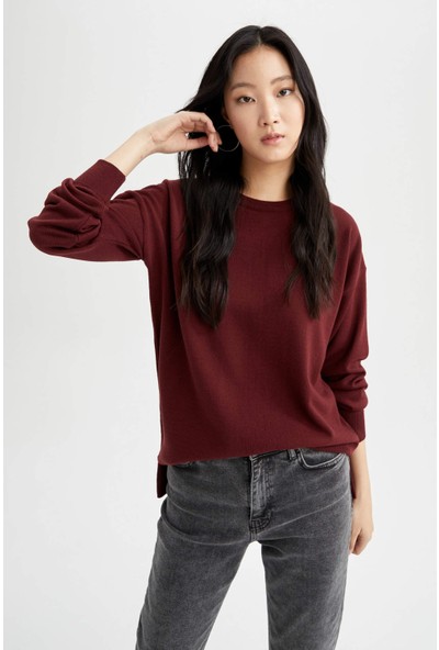 DeFacto Regular Fit Bisiklet Yaka Kazak Tunik W4965AZ21WN