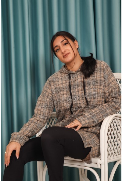 May Mara Büyük Beden Kapşonlu Sweat