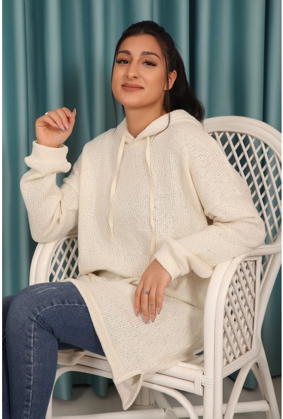 May Mara Büyük Beden Kapşonlu Sweat