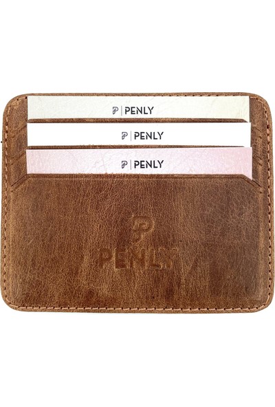 Penly Taba Ince Kartlık Hakiki Deri Cüzdan