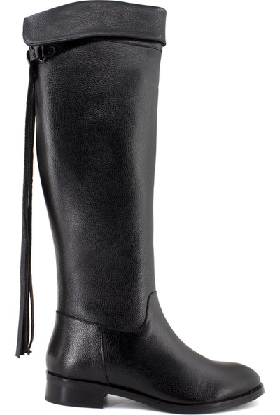 Venüs 2050614KC Kadın Hakiki Deri Çizme Siyah