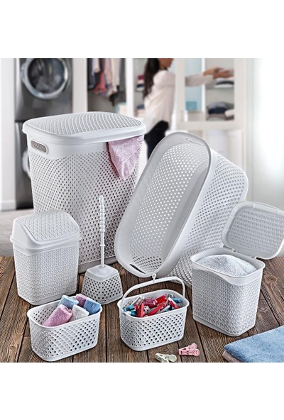 Smartware Katre Çeyiz Seti 7 Parça Beyaz Banyo Seti Smartware Katre Çeyiz Seti 7 Parça Beyaz Banyo Seti