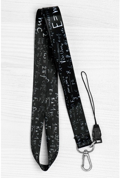 Apptakı Albert Einstein Fizik Formülü Emc2 Boyun Askı Ipi Telefon Askı Ipi - ASK0171