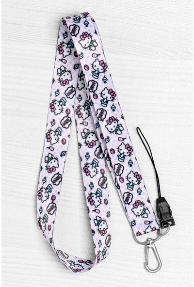 Apptakı Tatlı Kedi Yaka Kartı Boyun Askı Ipi Telefon Askı Ipi - ASK0173