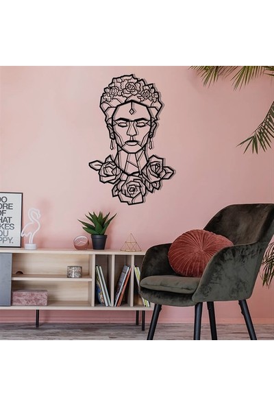 Baupor Frida Kahlo Portre Metal Duvar Dekoru