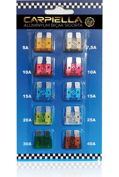 Carpiella Bıçak Sigorta Set 10'lu