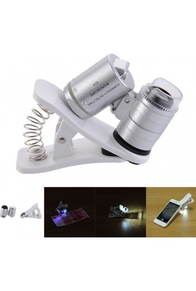 OEM Evrensel LED Işıklı Mini Cep Mikroskobu, Tüm Kameralı Telefonlar Için NO:9882-W OEM Evrensel LED Işıklı Mini Cep Mikroskobu, Tüm Kameralı Telefonlar Için NO:9882-W