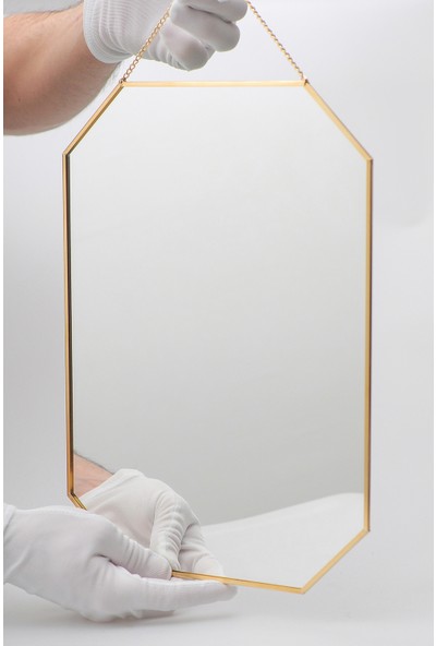 El Crea Designs Ayna Dekoratif Duvar Askılı Iskandinav Tarzı Makyaj Banyo Bohem Dekorasyon Pirinç Gold Brass 35 x 25 cm El Crea Designs Ayna Dekoratif Duvar Askılı Iskandinav Tarzı Makyaj Banyo Bohem Dekorasyon Pirinç Gold Brass 35 x 25 cm