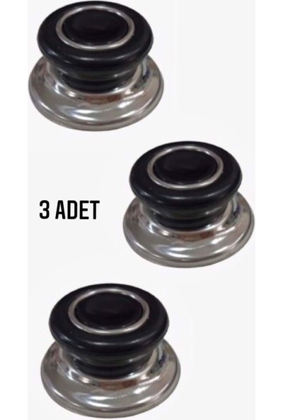 3 Adet Siyah Tüm Tencere Tava Kapaklarına Uygun Bagalit Tepe Cam Tencere Kapağı Kulpu