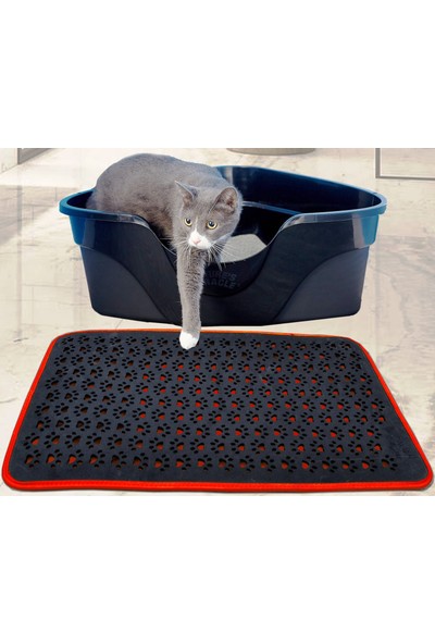 Kedi Kumu Paspası Kırmızı Kedi Tuvalet Önü Elekli Paspas Yıkanabilir Silinebilir 70 x 50 cm Kedi Kumu Paspası Kırmızı Kedi Tuvalet Önü Elekli Paspas Yıkanabilir Silinebilir 70 x 50 cm
