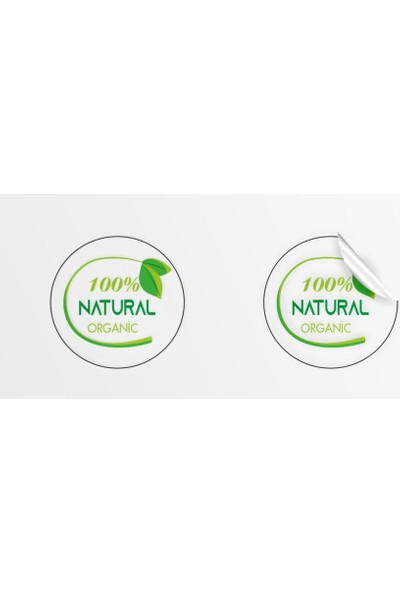 Hsn Natural Organic Etiketi 96 Adet Şeffaf Etiket