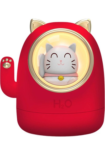 Kesoto Hava Nemlendirici Aroma Büyük Kapasiteli Şanslı Kedi Seyahat Ev Bebek Beyaz (Yurt Dışından)