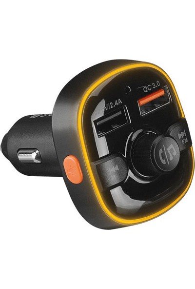 S-Link SL-BT240 Rgb Bluetooth V5.0 LED Ekran Tf Kartlı Çift USB Qualcomm Qc3.0 Hızlı Şarjlı Fm Transitter