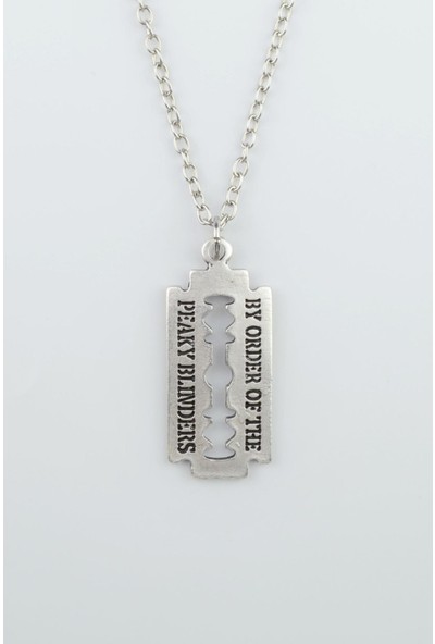 Bu Farklı Peaky Blınders Jilet Erkek Kadın Kolye Antik Gümüş Kaplama - 60 cm Düz Zincir