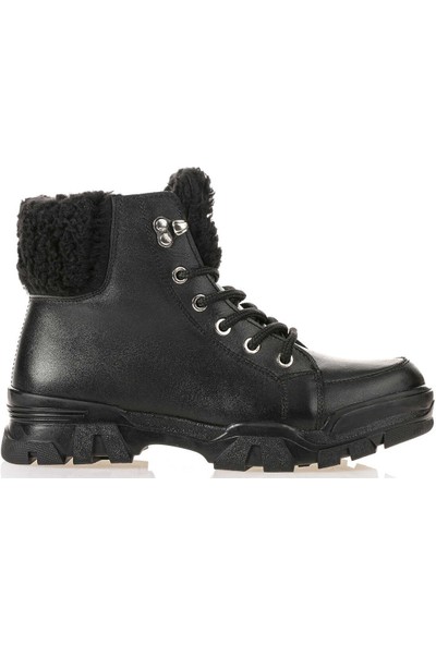 Scooter Nubuk Deri Siyah Kadın Bot Z1341DS