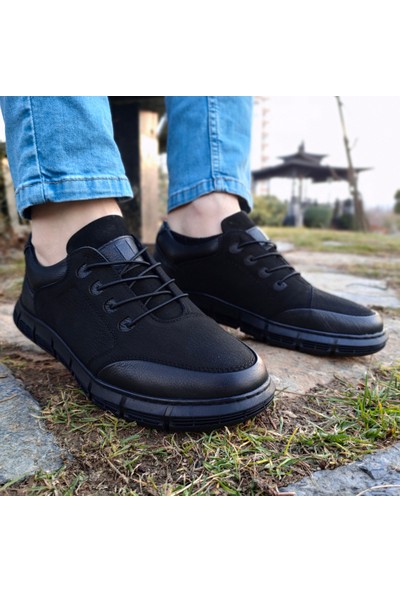 Kropp Deri Siyah Nubuk Erkek Günlük Casual Ayakkabı Kropp Deri Siyah Nubuk Erkek Günlük Casual Ayakkabı