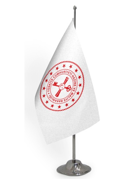 Özgüvenal T.c. Hazine ve Maliye Bakanlığı Masa Bayrağı 15X22,5 cm (Direksiz)