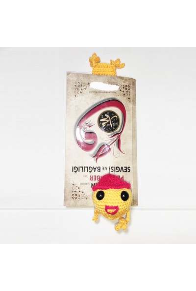 Elya El Yapımı Amigurumi Sevimli Süper Surat Kitap Ayracı