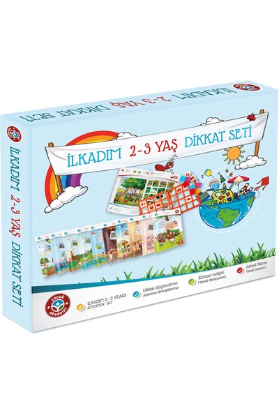Çocuk Akademi İlkadım 2-3 Yaş Zihinsel Gelişim ve Dikkat Güçlendirme Eğitim Seti Çocuk Akademi İlkadım 2-3 Yaş Zihinsel Gelişim ve Dikkat Güçlendirme Eğitim Seti