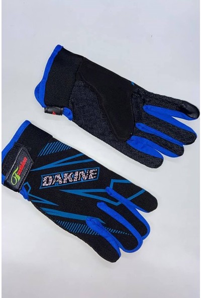 Deafox Mavi Cross Model 6-12 Yaş Çocuk Kar Eldiveni