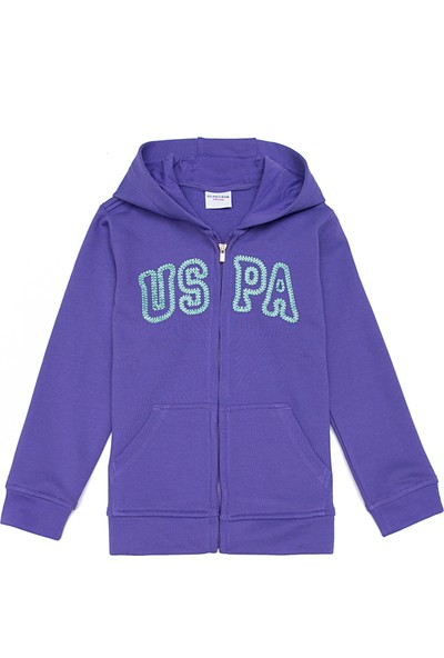 U.S. Polo Assn. Kız Çocuk Vıolet Sweat Shirt Basic
