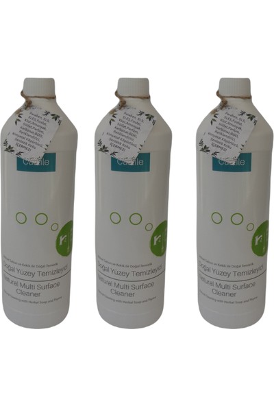 Castile Doğal Yüzey Temizleyici 800 ml 3'lü