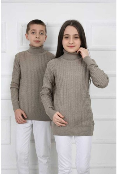 Ligis Triko  çocuk Saç Örgülü Unisex Triko Kazak