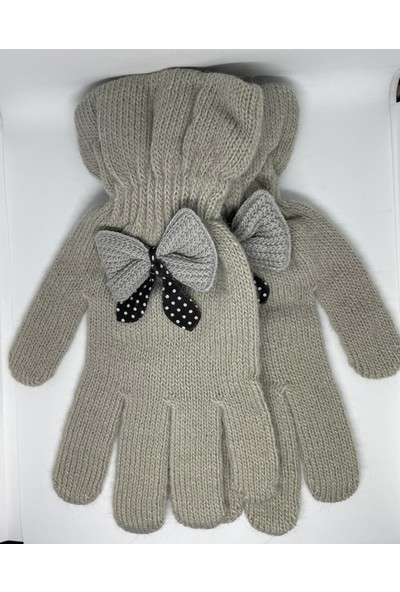 ESI Accessory Fiyonk Detaylı Gri Kadın Eldiven