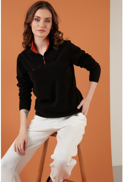 Lela Yarım Fermuarlı Dik Yaka Polar Bayan Polar 5907000