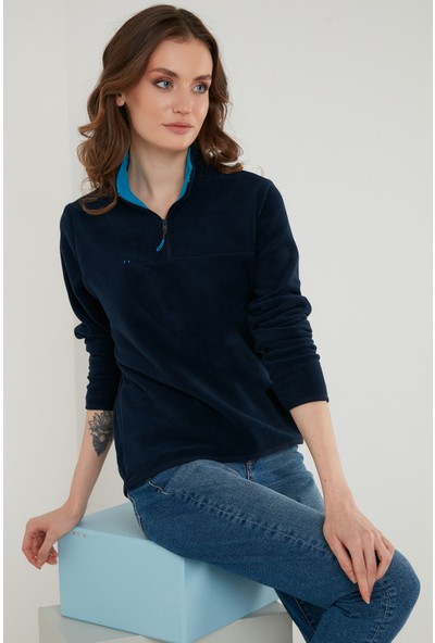 Lela Yarım Fermuarlı Dik Yaka Polar Bayan Polar 5907000