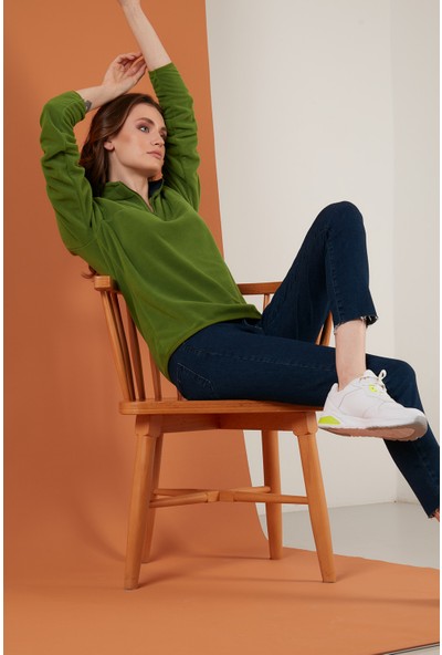 Lela Yarım Fermuarlı Dik Yaka Polar Bayan Polar 5907000