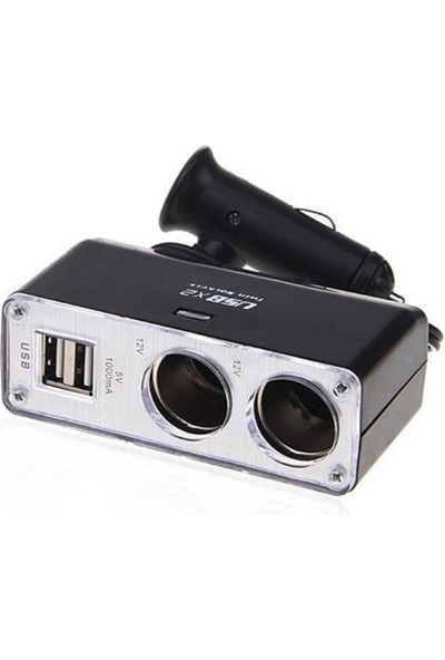 Modacar 1A 12 Volt 2 USB 2 Çakmak Çıkış Çoklayıcı 428920 Modacar 1A 12 Volt 2 USB 2 Çakmak Çıkış Çoklayıcı 428920