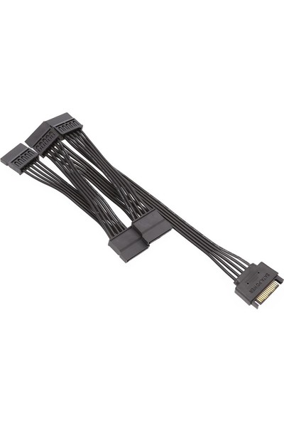 Alfais 4977 Molex Sata To 5x Power 15 Pin Hard Disk HDD Güç Çoklayıcı Kablosu Alfais 4977 Molex Sata To 5x Power 15 Pin Hard Disk HDD Güç Çoklayıcı Kablosu