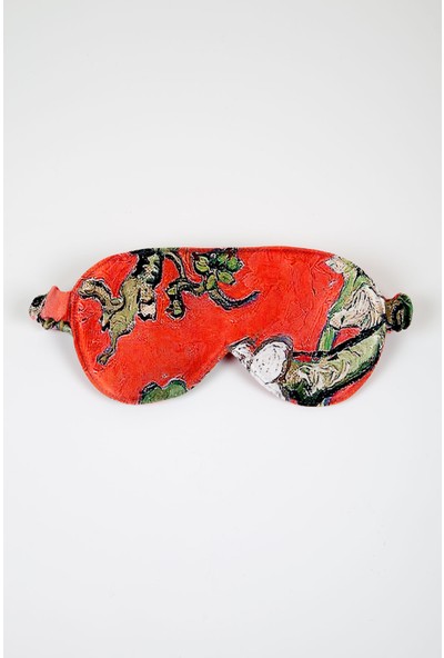 Lila Rosa Ipek Uyku Maskesi Göz Bandı