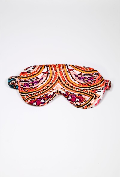 Lila Rosa Ipek Uyku Maskesi Göz Bandı