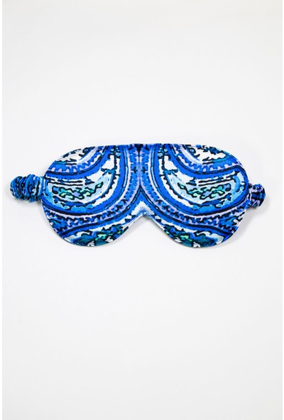 Lila Rosa Ipek Uyku Maskesi Göz Bandı