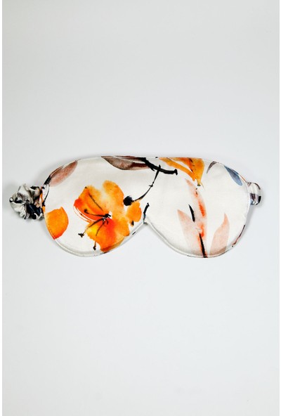 Lila Rosa Ipek Uyku Maskesi Göz Bandı