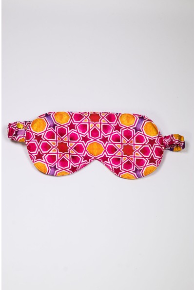 Lila Rosa Ipek Uyku Maskesi Göz Bandı